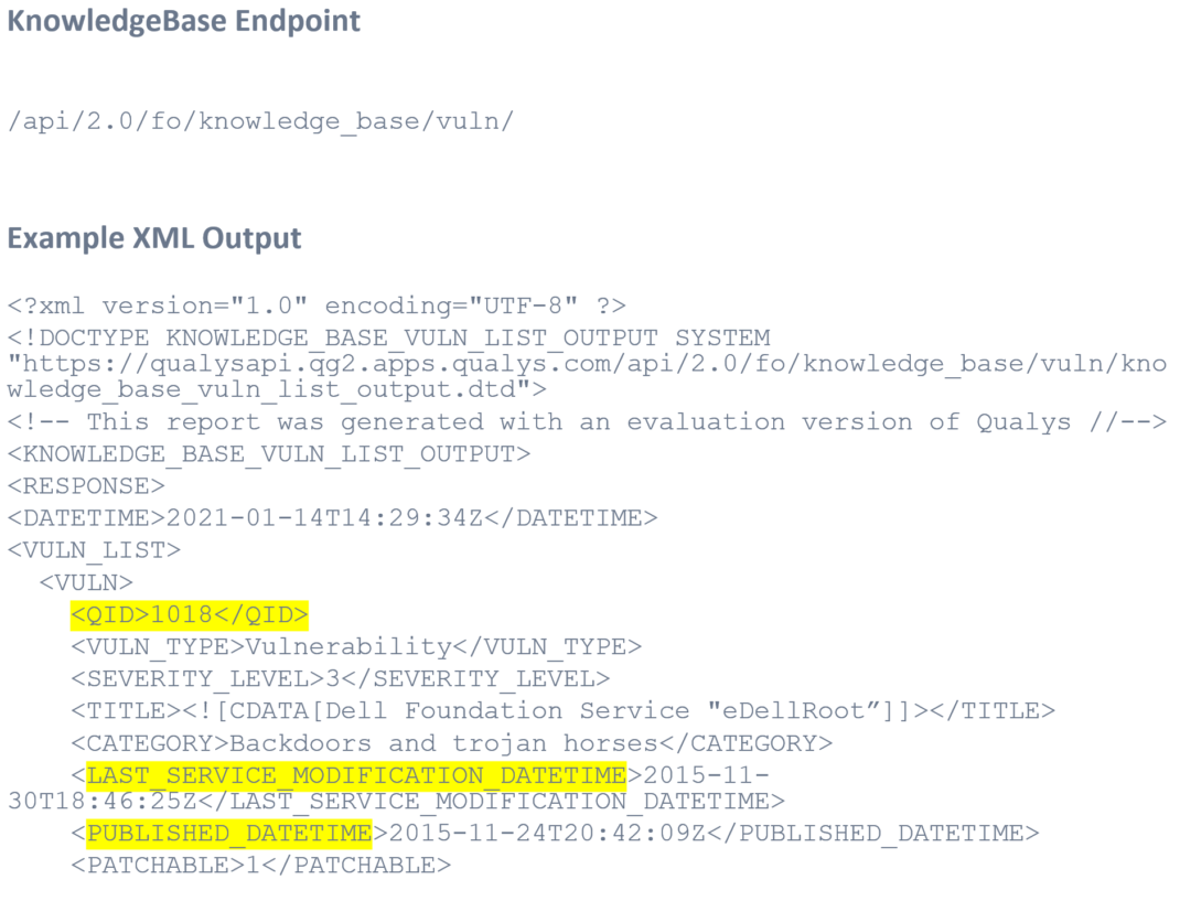Qualys API Best Practices: KnowledgeBase API | Qualys Security Blog